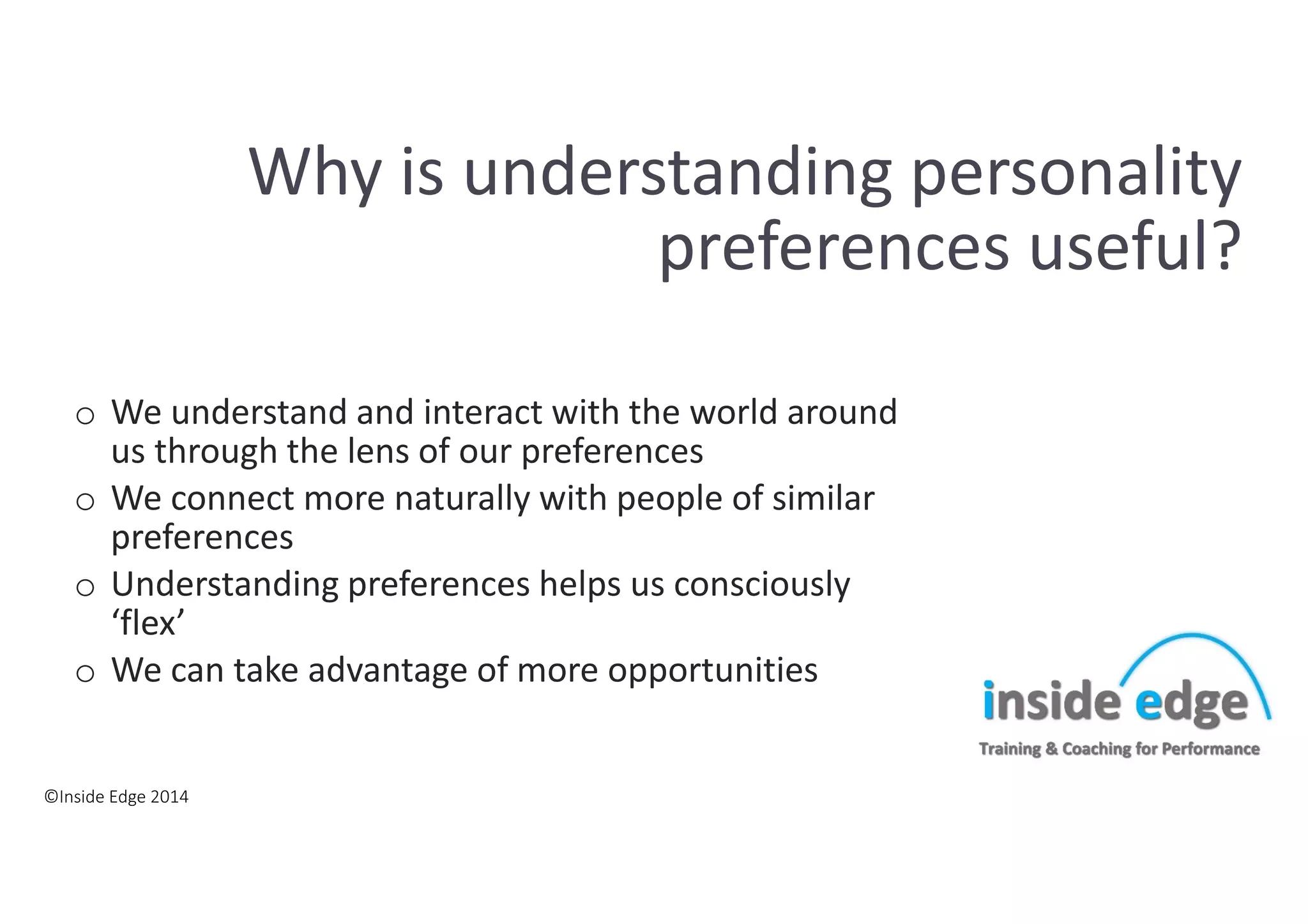 How your personality preference impact networking | PDF