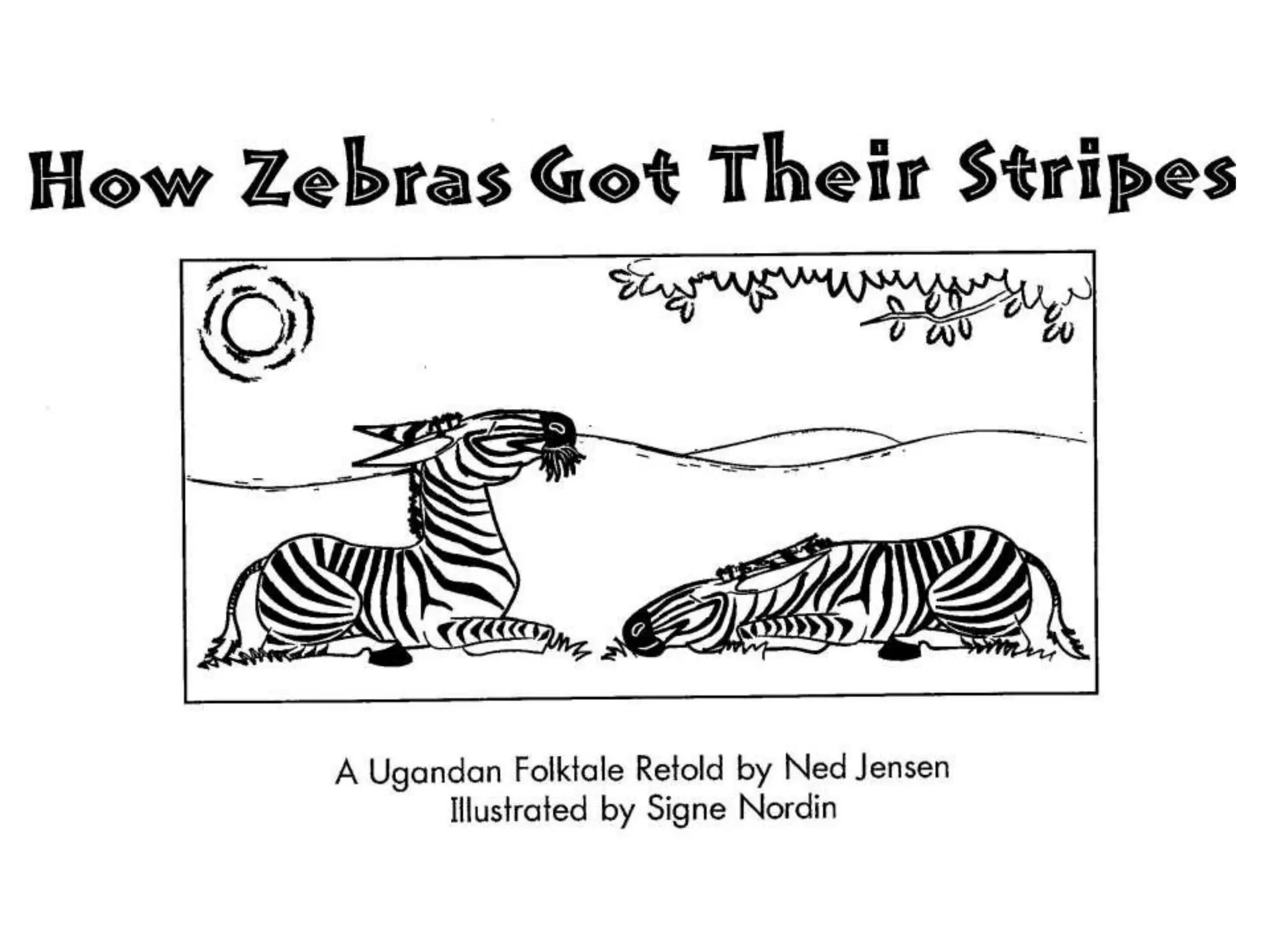 How zebras got their stripes STORY | PPT