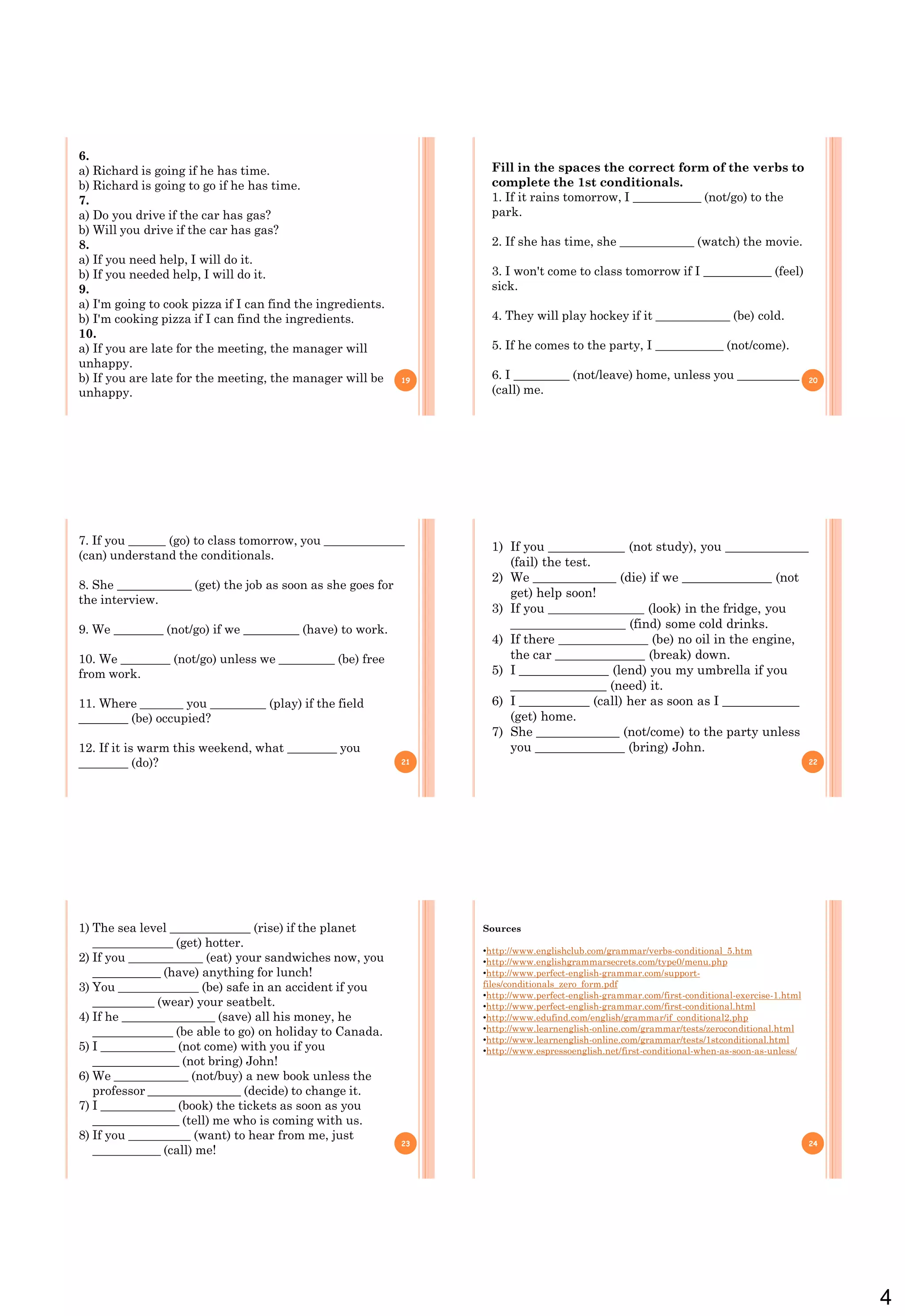 Zero and First conditional | PDF