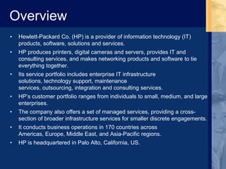 Organization Study at HP | PPTX