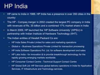 Organization Study at HP | PPTX