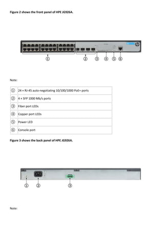 HP 2920-24G Switch - J9726A Datasheet | PDF