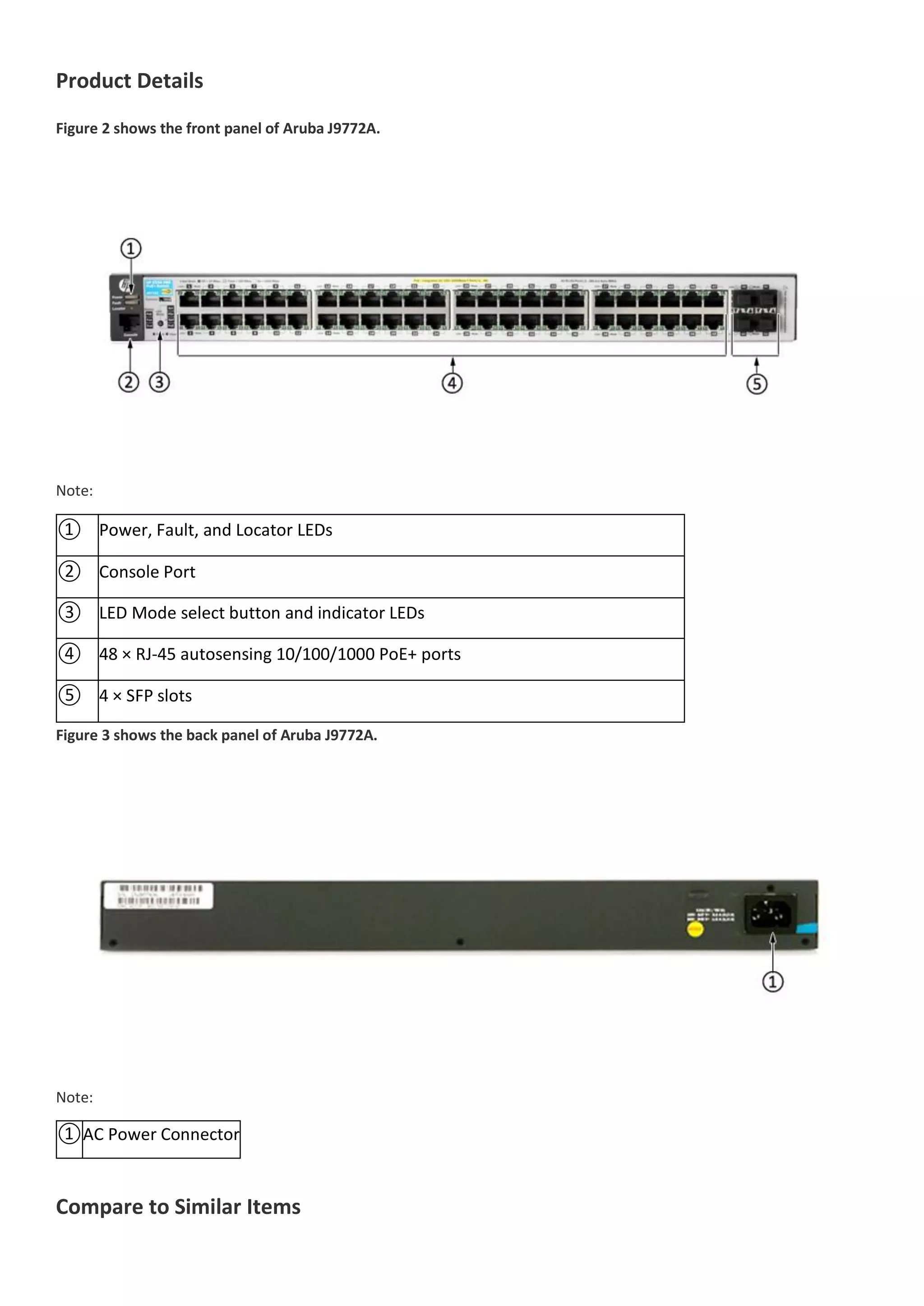 HP 2530-48G-PoE+ Switch - J9772A Datasheet | PDF