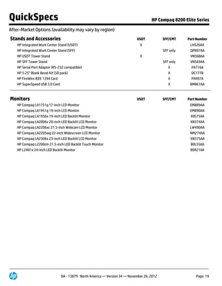 Hp dc8200 quick-specs | PDF