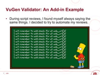 Extending VuGen 11.5 with custom add-ins | PPTX