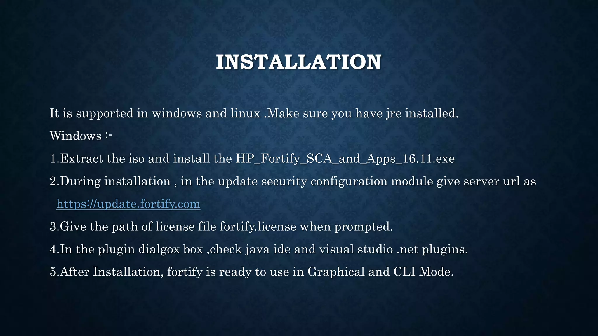 Hp fortify source code analyzer(sca) | PPTX