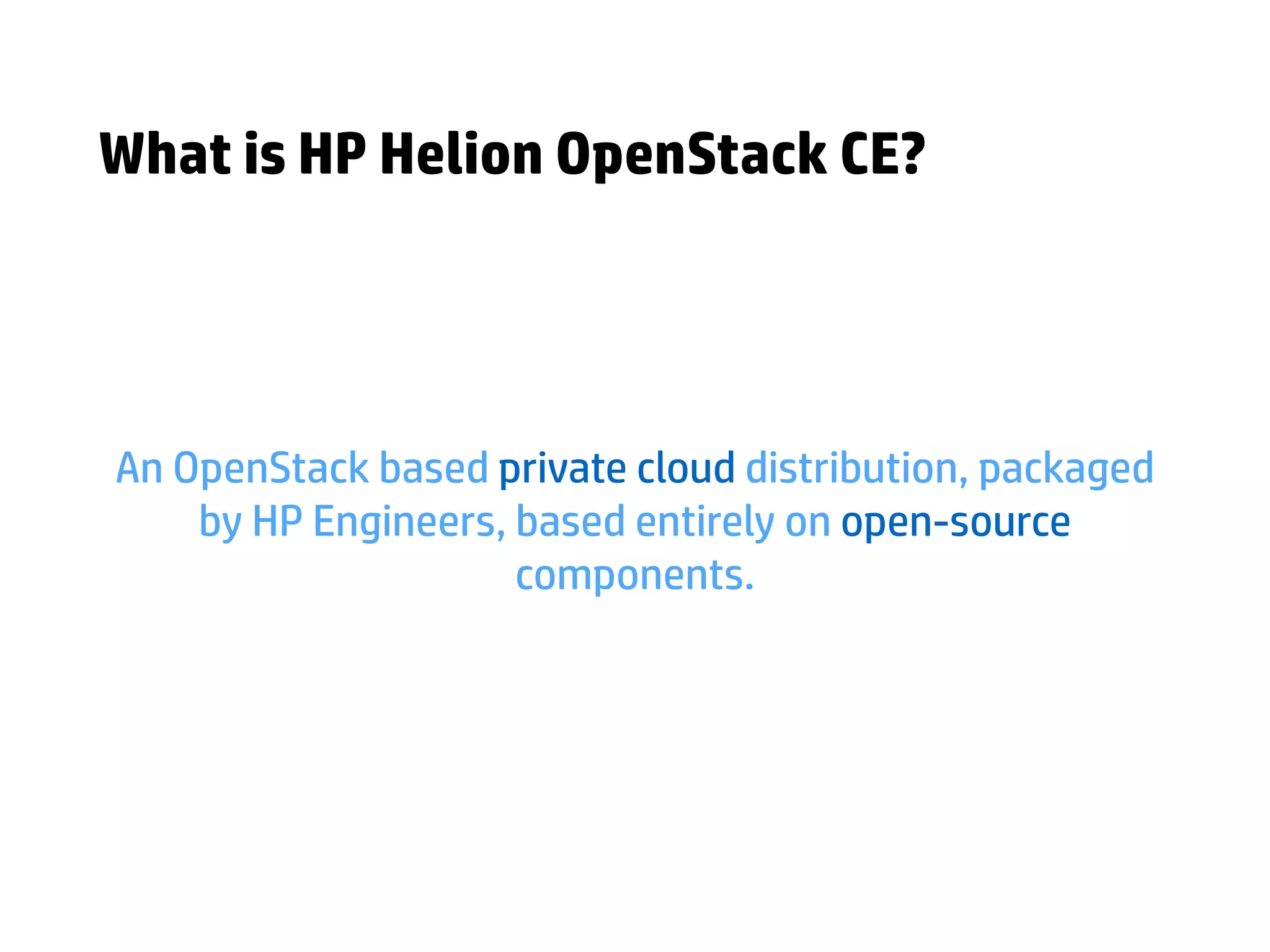 HP Helion OpenStack Community Edition Deployment | PPT