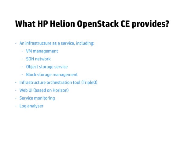 HP Helion OpenStack Community Edition Deployment | PPT