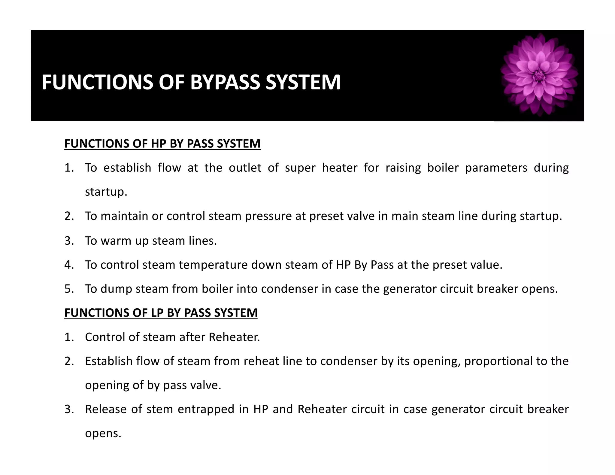 HP LP Bypass system of 110 MW Steam Turbine | PDF