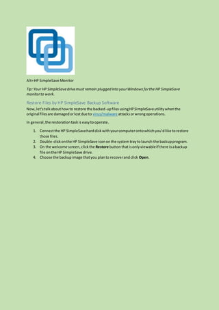 Hp simplesave | DOCX