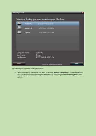 Hp simplesave | DOCX