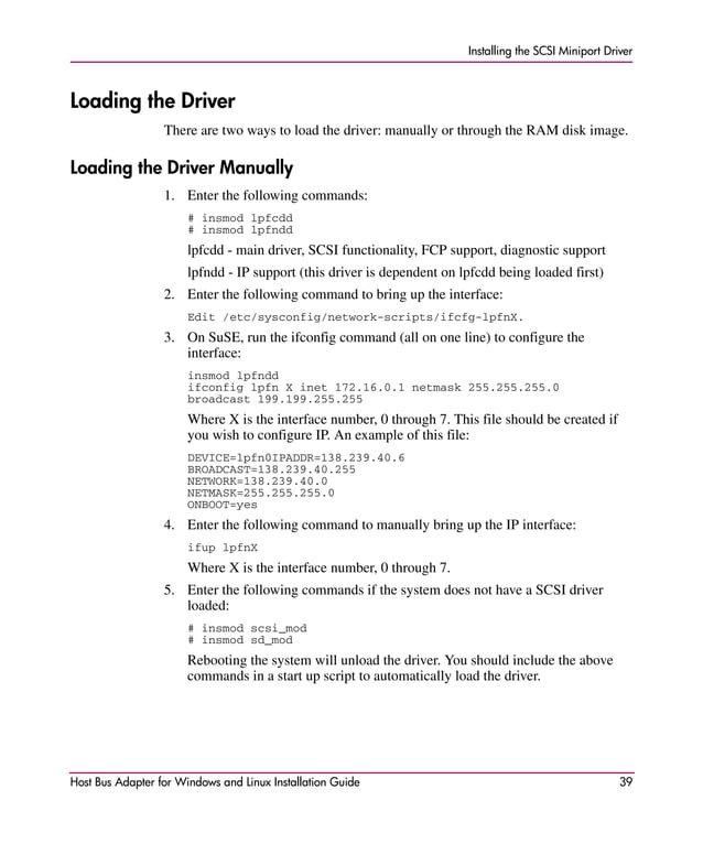 hp StorageWorks host bus adapter for Windows and Linux ... | PDF