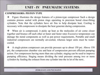 HYDRAULICS AND PNEUMATICS (UNIT 4) | PPT