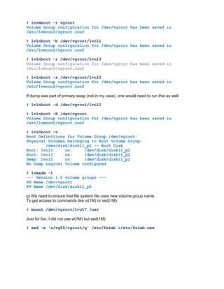 HP-UX 11iv3 How to Change Root Volume Group Name vg00 by Dusan Baljevic ...