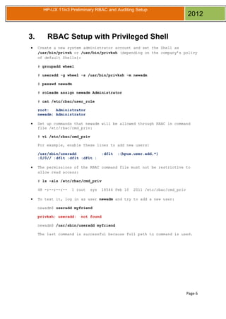 HP-UX RBAC Audsys Setup by Dusan Baljevic | DOC | Operating Systems ...