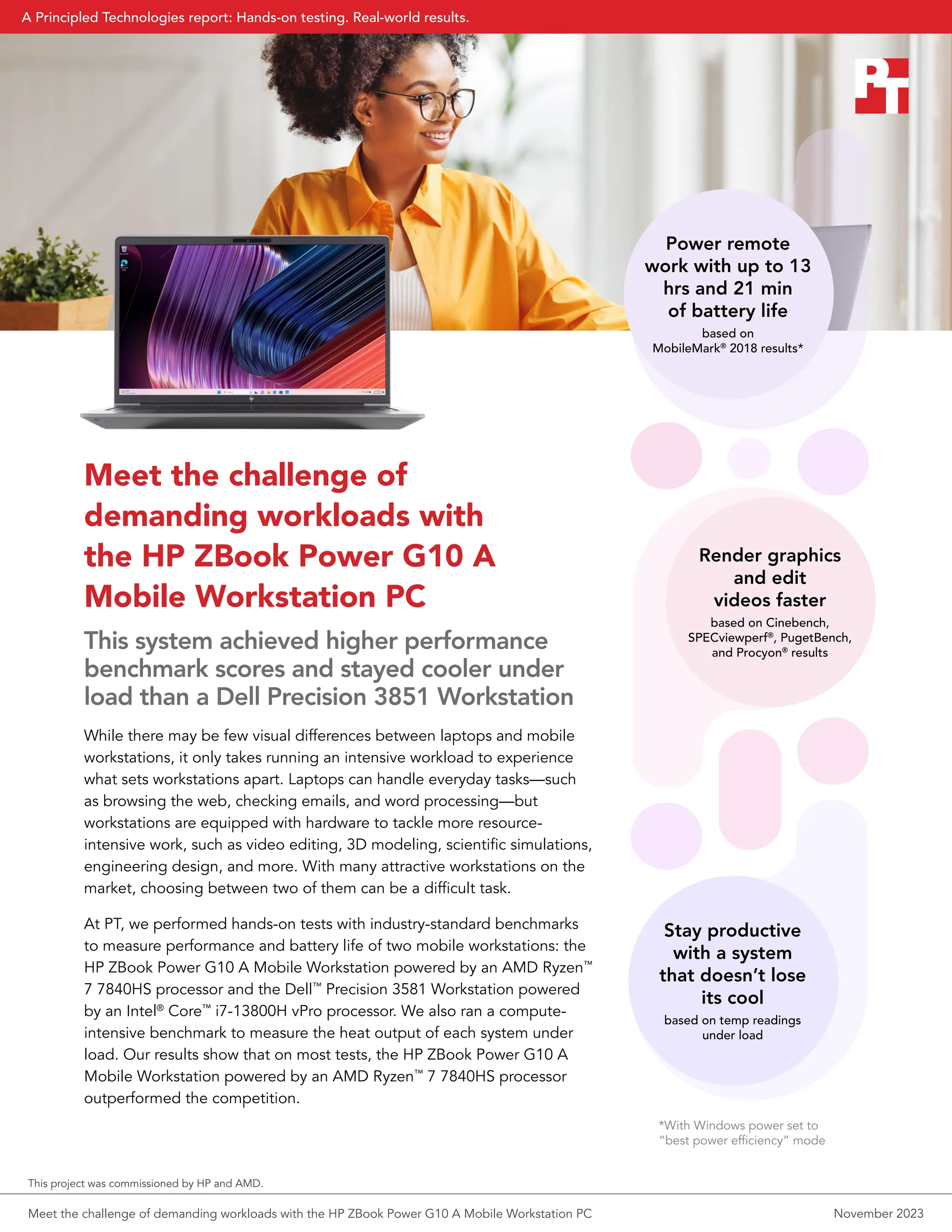 Meet the challenge of demanding workloads with the HP ZBook Power G10 A ...