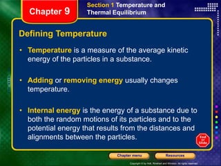 temperature to the kinetic energy of atoms and molecules.ppt