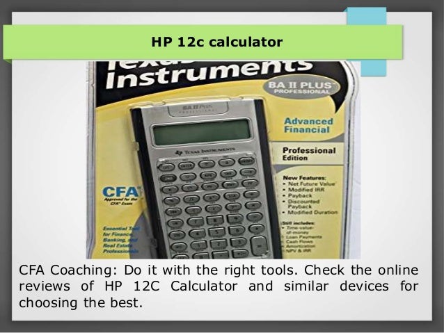 Hp 12c calculator