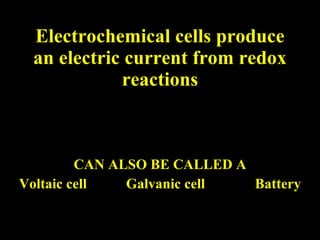Lecture 21- Electrochemical cells | PPT | Chemistry | Science