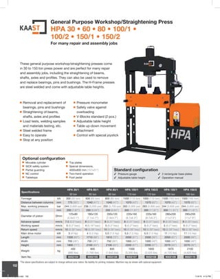 HPA General Purpose Workshop/Straightening Press | PDF