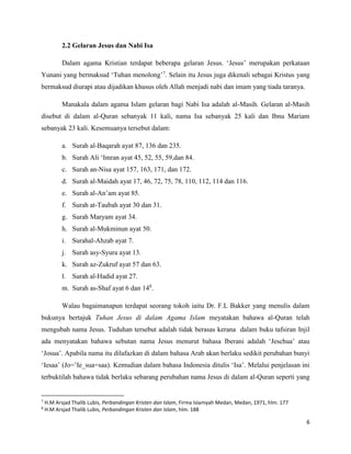 Perbezaan Jesus Crist dan Nabi Isa a.s | DOCX