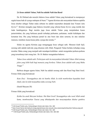 Perbezaan Jesus Crist dan Nabi Isa a.s | DOCX