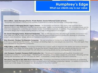 Humphreys Latest High-rise Collection | PPT