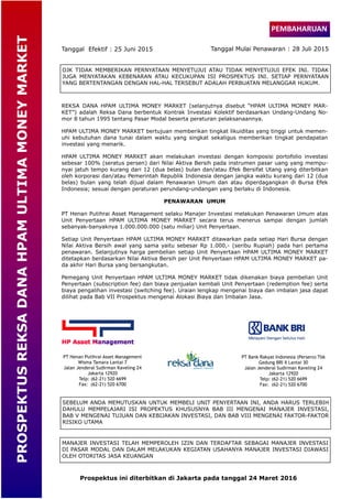 Prospektus HPAM Money Market | PDF