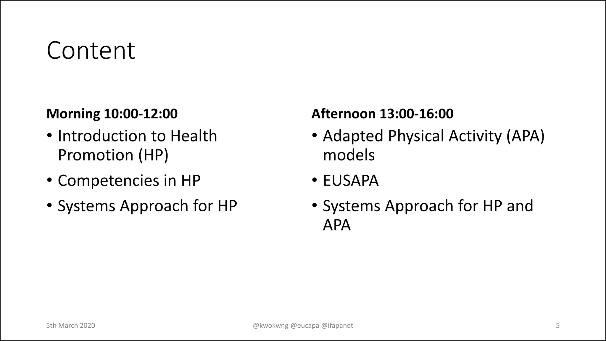 Health Promotion and Adapted Physical Activity | PDF