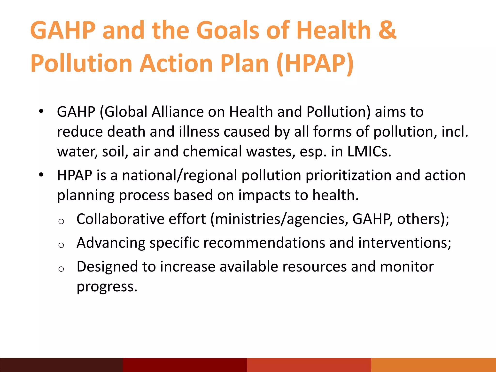 Health and Pollution Action Planning (HPAP) | PPT