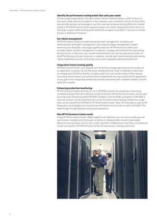 Hp application performance center software | PDF