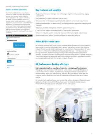 Hp application performance center software | PDF