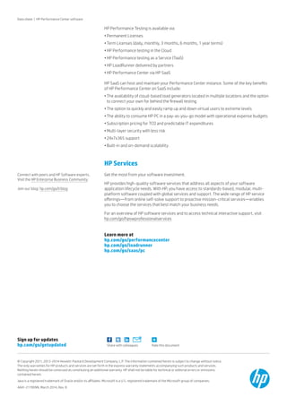 Hp application performance center software | PDF