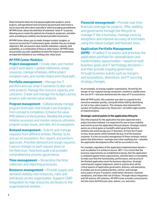 Hp application portfolio management software | PDF