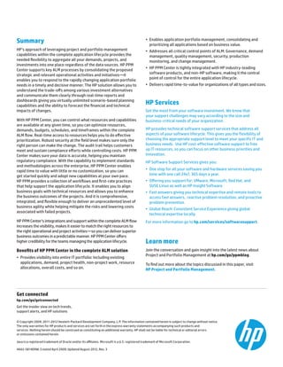 Hp application portfolio management software | PDF