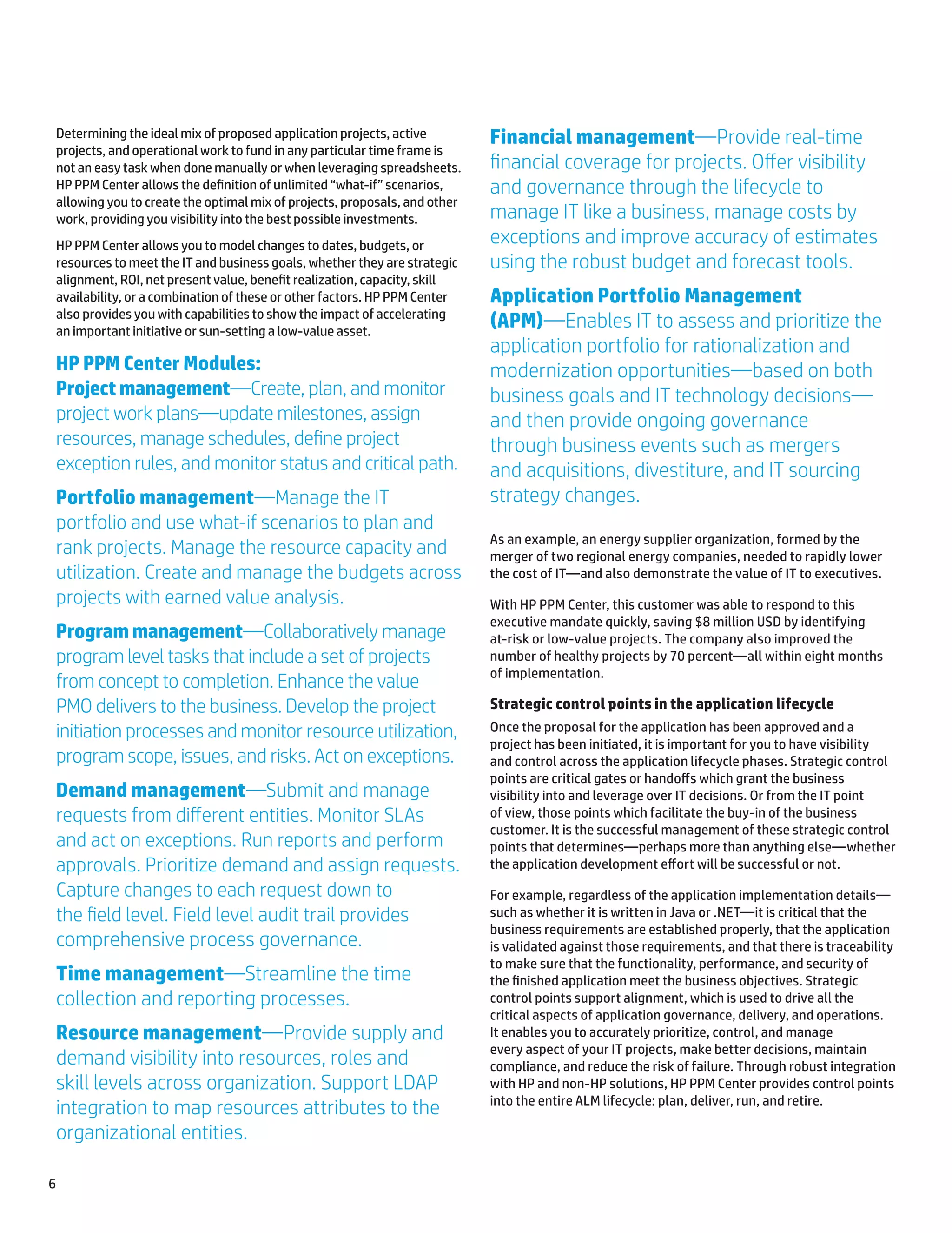 HP Project and Portfolio Management | PDF