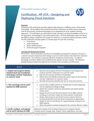 Hp ata competency_model_cloud | PDF | IT and Internet Support | Internet
