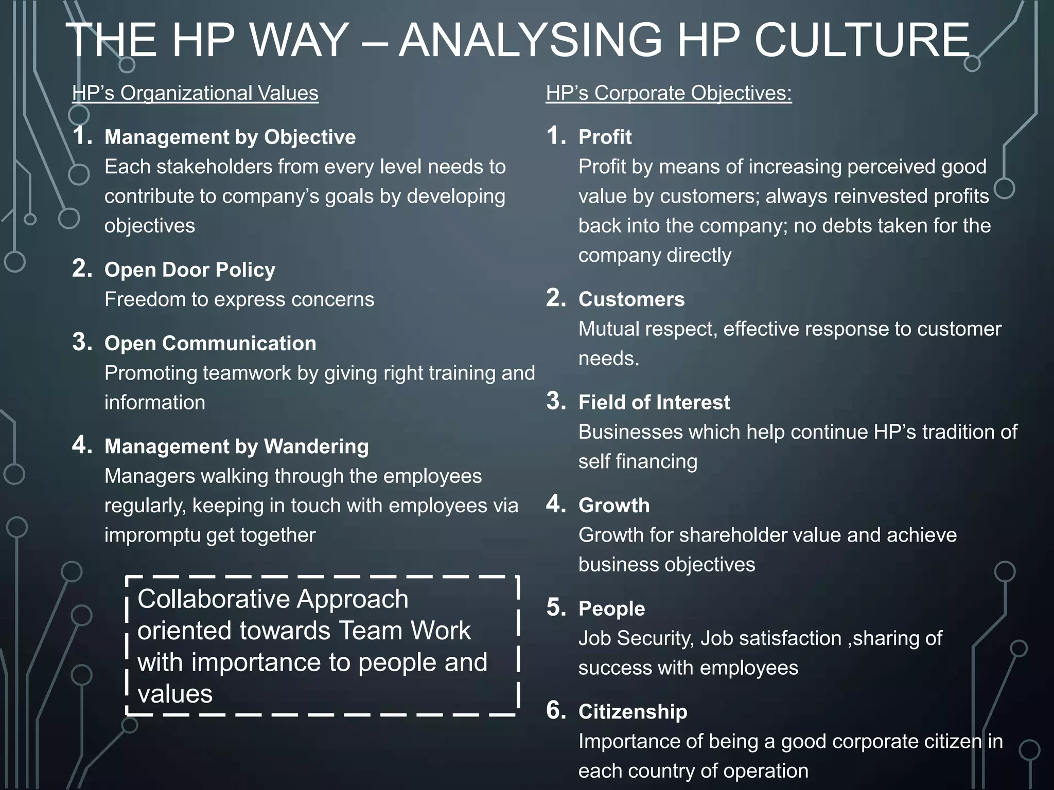 HP at Cultural Crossroads - Impact of Cultural Change - Organisational ...