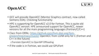 Exploring the Programming Models for the LUMI Supercomputer | PPT