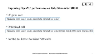 Exploring the Programming Models for the LUMI Supercomputer | PPT