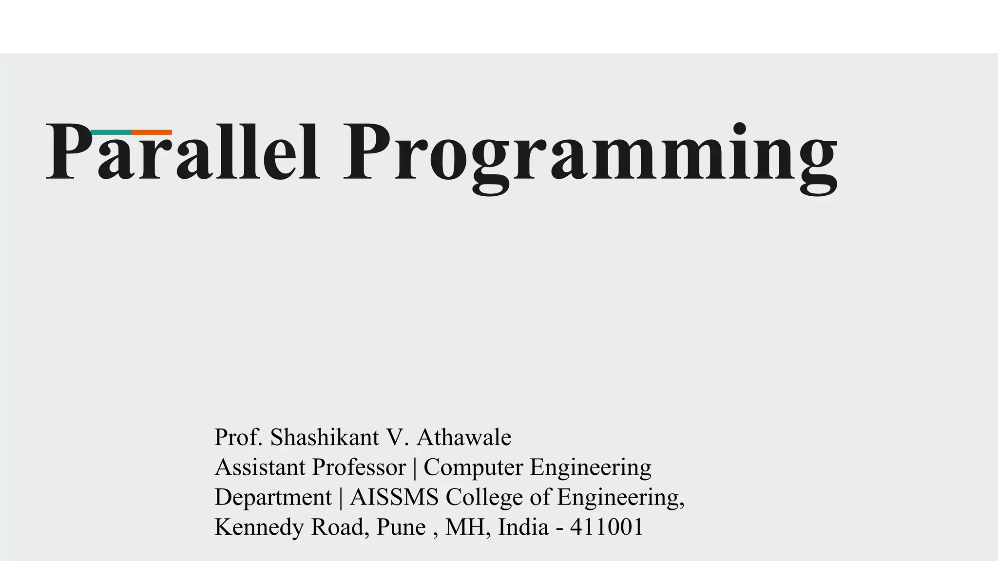 Parallel Processing Concepts Ppt