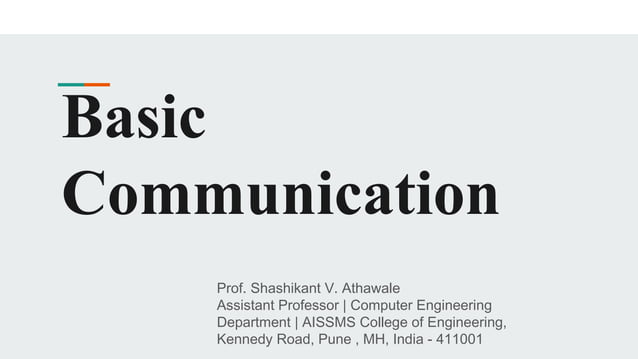 Basic Communication | PPT