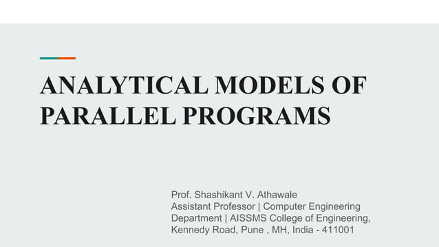 Analytical Models of Parallel Programs | PPT | Computing | Technology & Computing