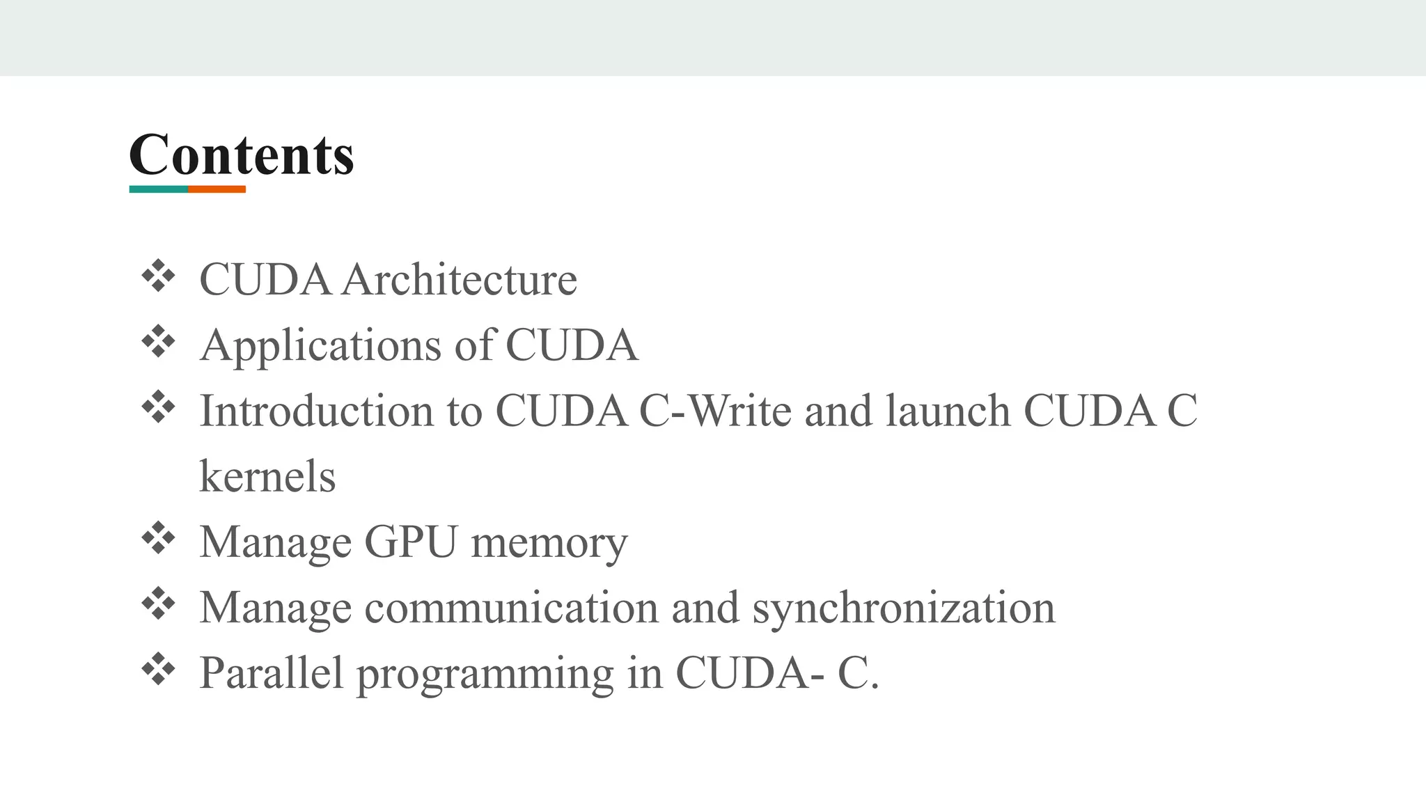 CUDA Architecture | PPT