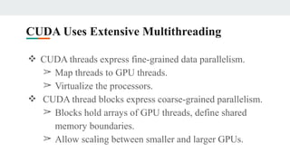 CUDA Architecture | PPT | Operating Systems | Computer Software and ...