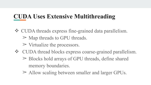 CUDA Architecture | PPT | Operating Systems | Computer Software and Applications