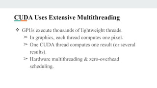 CUDA Architecture | PPT | Operating Systems | Computer Software and Applications