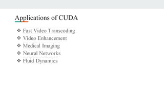 CUDA Architecture | PPT | Operating Systems | Computer Software and ...