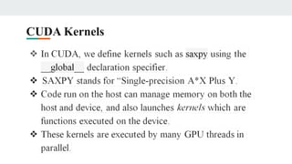 CUDA Architecture | PPT | Operating Systems | Computer Software and Applications