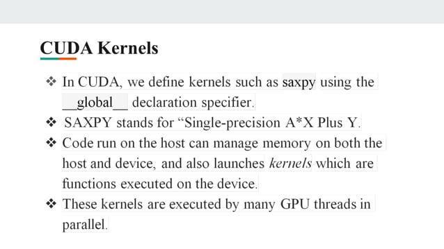 Cuda Architecture Ppt Operating Systems Computer Software And Applications